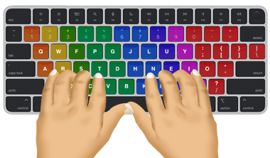 learn to type with all fingers - Simple Typing.com